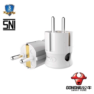 Jual Gongniu Kepala Colokan Listrik Steker 2PP Putih Tipe Indonesia ...