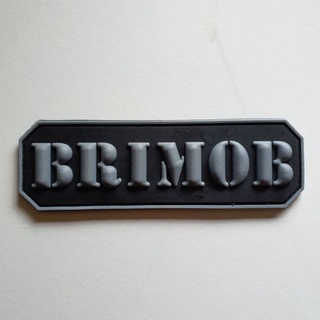 Jual patch rubber PVC logo tulisan BRIMOB 3D timbul - rubber patch ...