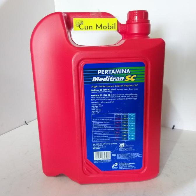 Jual Oli Mesin Pertamina Meditran Sc Diesel 15W-40 10 Liter | Shopee ...