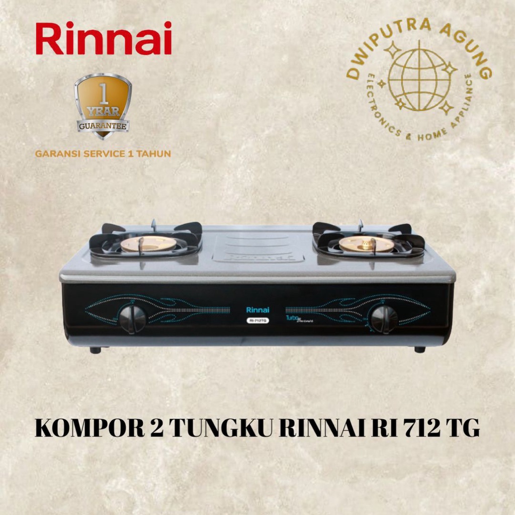 Jual KOMPOR GAS RINNAI 2 TUNGKU TURBO RI712T RI712TG RI-712T RI-712TG ...