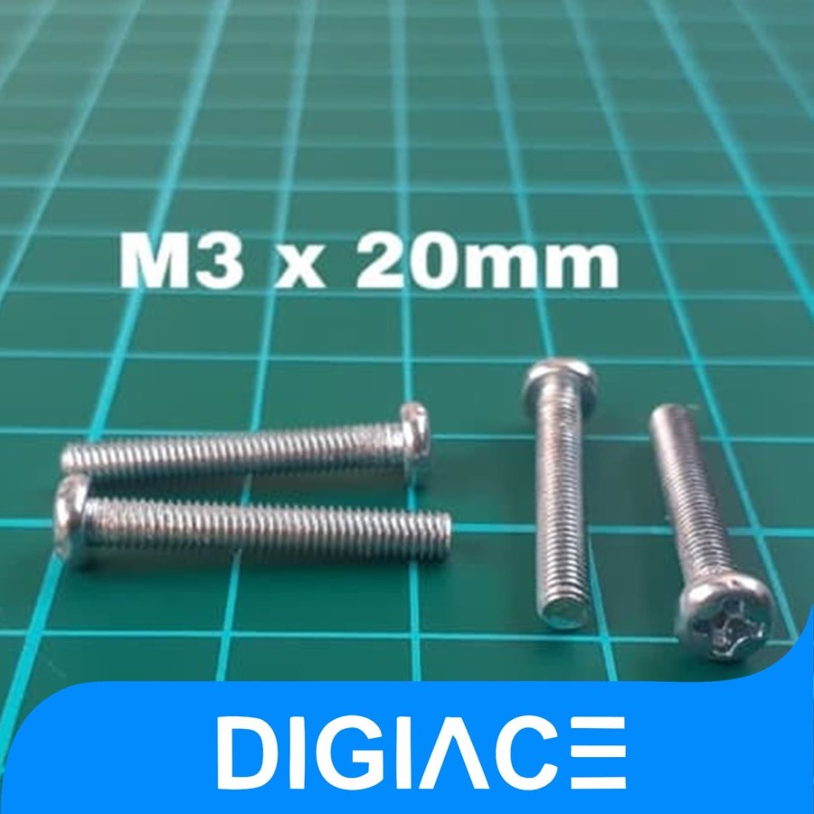 Jual Baut - Bolt M3 Diameter 3mm Panjang 20mm / 2cm | Shopee Indonesia