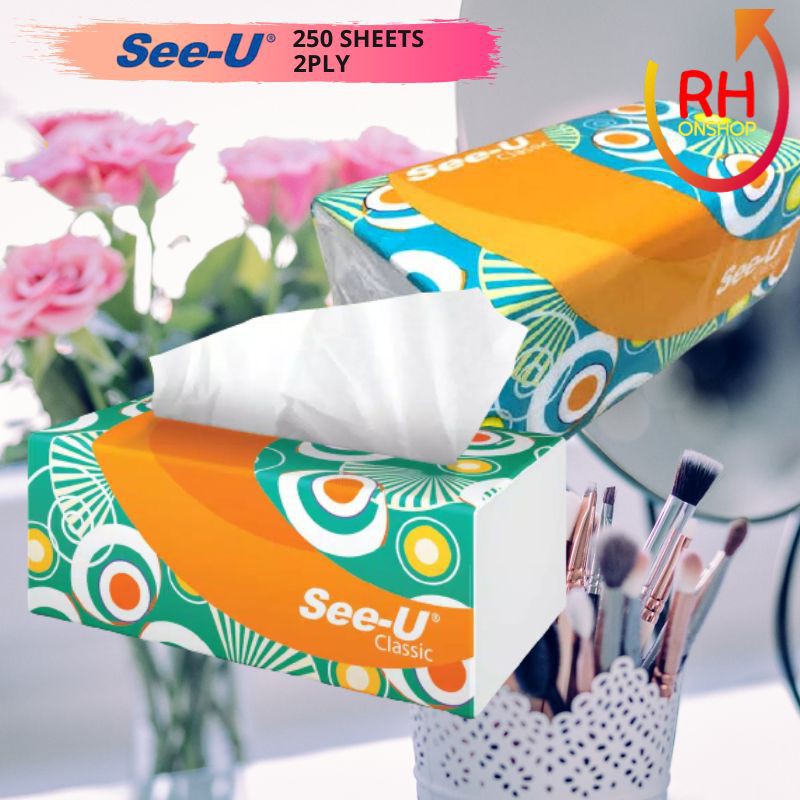 Jual Tisu See-u Facial Classic Tissue 250Sheets 2 PLY Indonesia|Shopee ...
