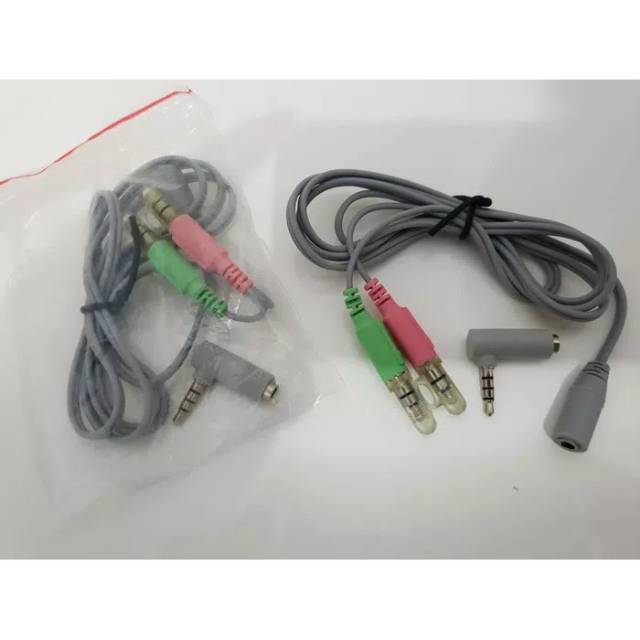 Kabel Headseat to PC Adapter Microphone to Audio | Shopee Indonesia