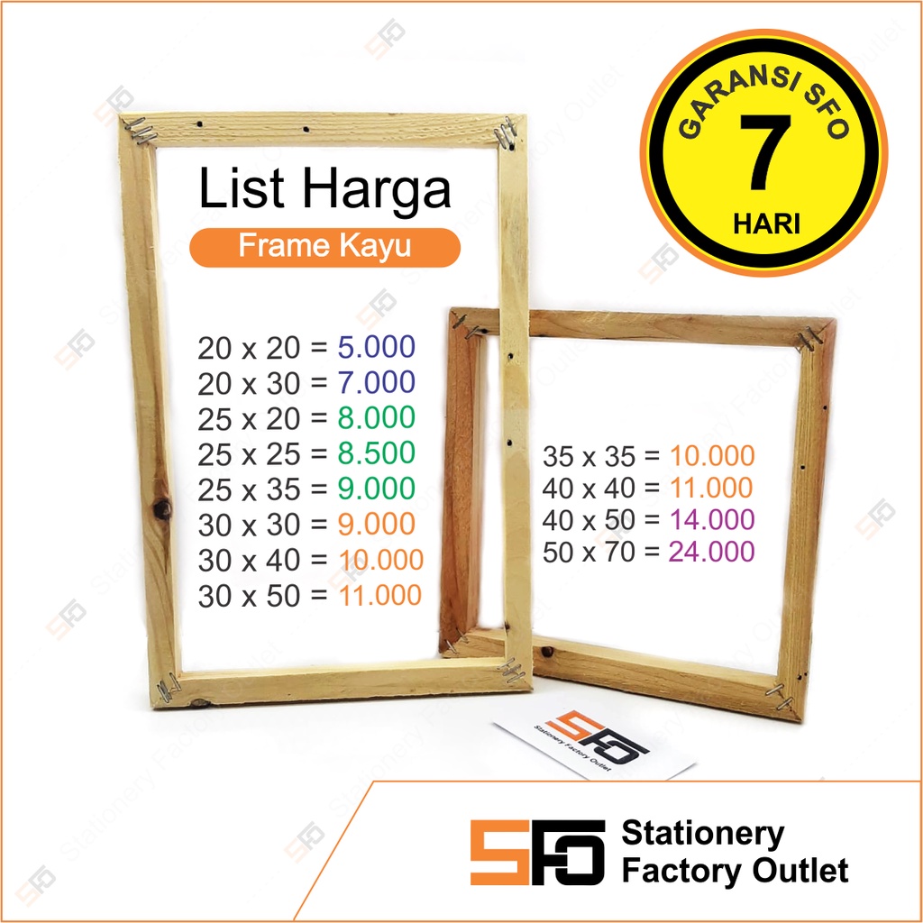 Jual Kayu Spanram 40 x 40 cm - Frame Kanvas Lukis - SFO Semarang ...