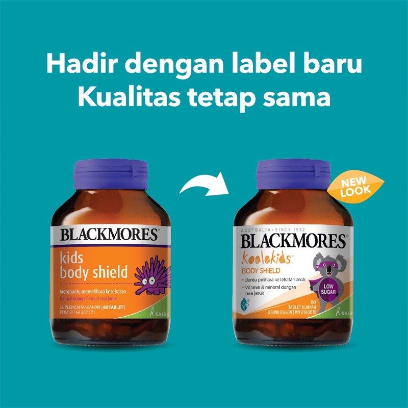 Jual Blackmores Koala Kids Body Shield isi 60 tablet kunyah (resmi ...