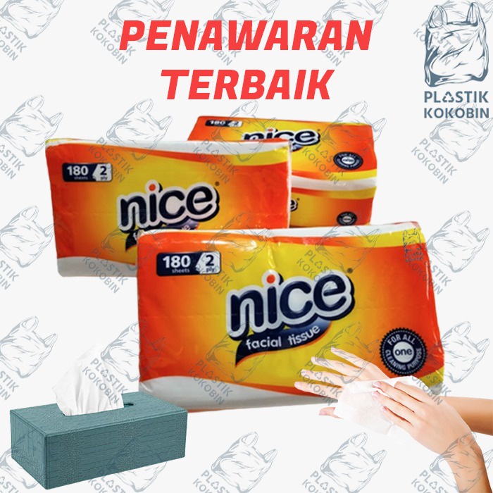 Jual TISSUE NICE 180 LEMBAR 2 PLY (1 PACK) | Shopee Indonesia