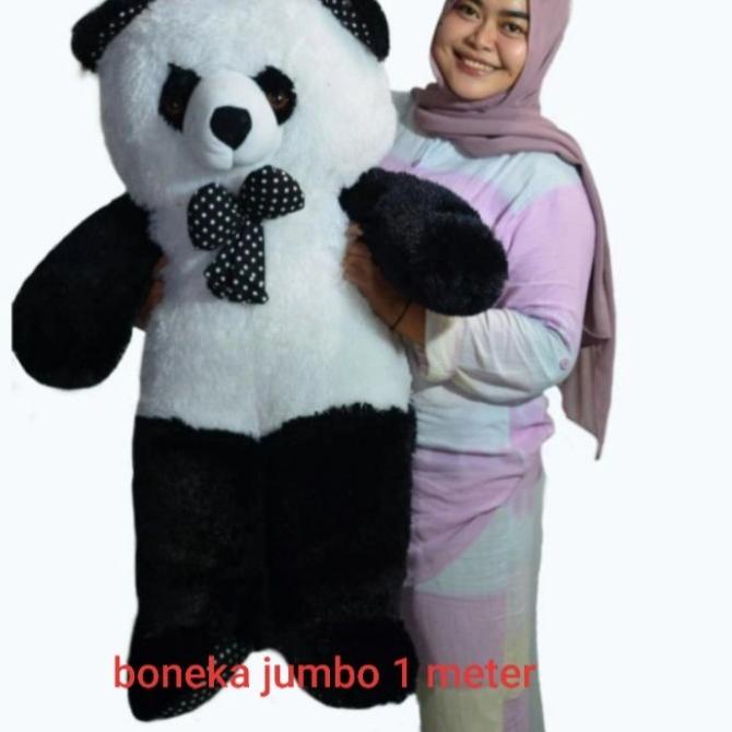 Jual yang dicari@@@@] Boneka Panda Super Jumbo 1 meter / Boneka Beruang ...