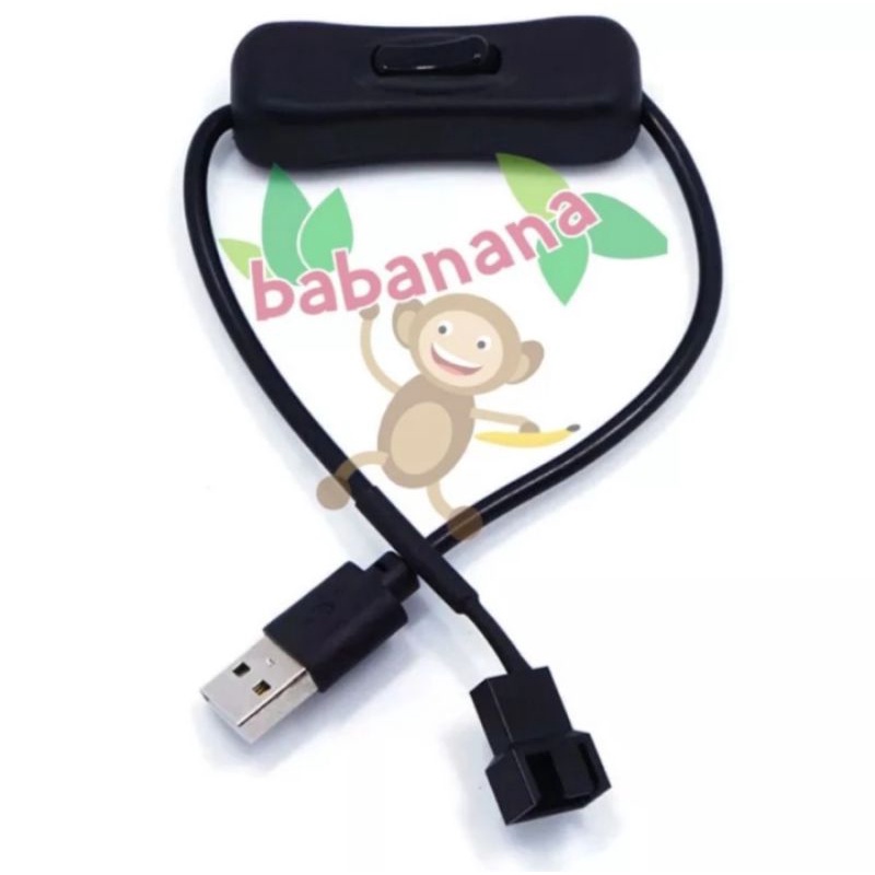Jual Usb to pwm 4 pin switch saklar fan casing pc laptop adapter cable ...