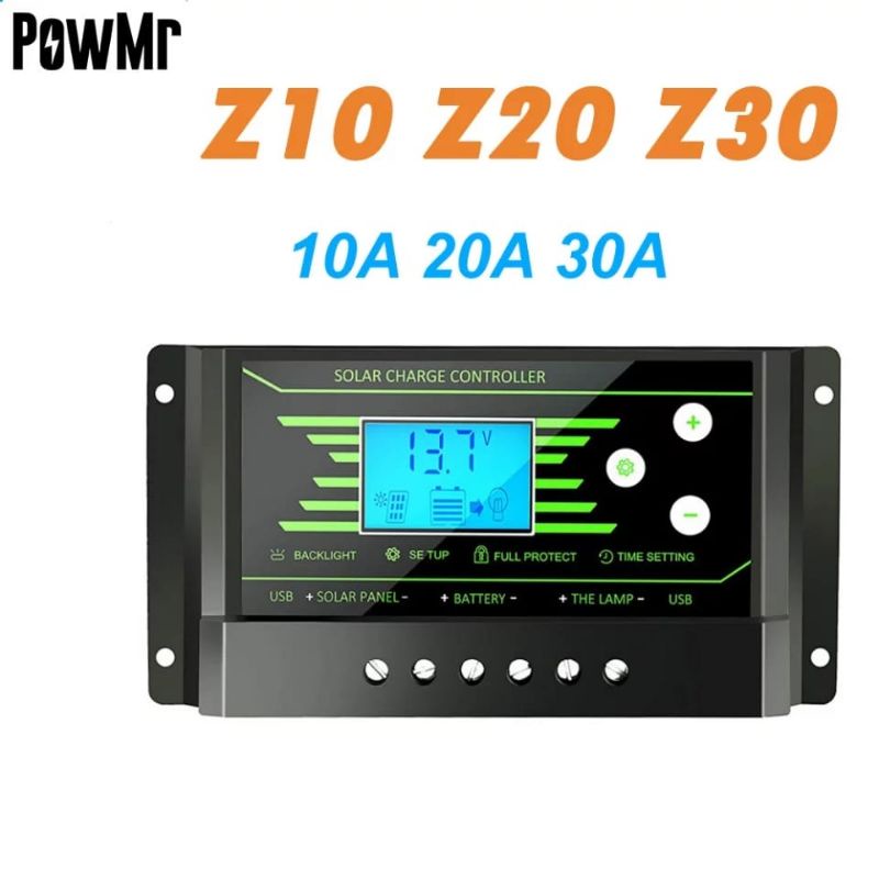 Jual Powmr Solar Charge Controller PWM 12V/24V 10A 20A 30A Z10 Z20 Z30 | Shopee Indonesia