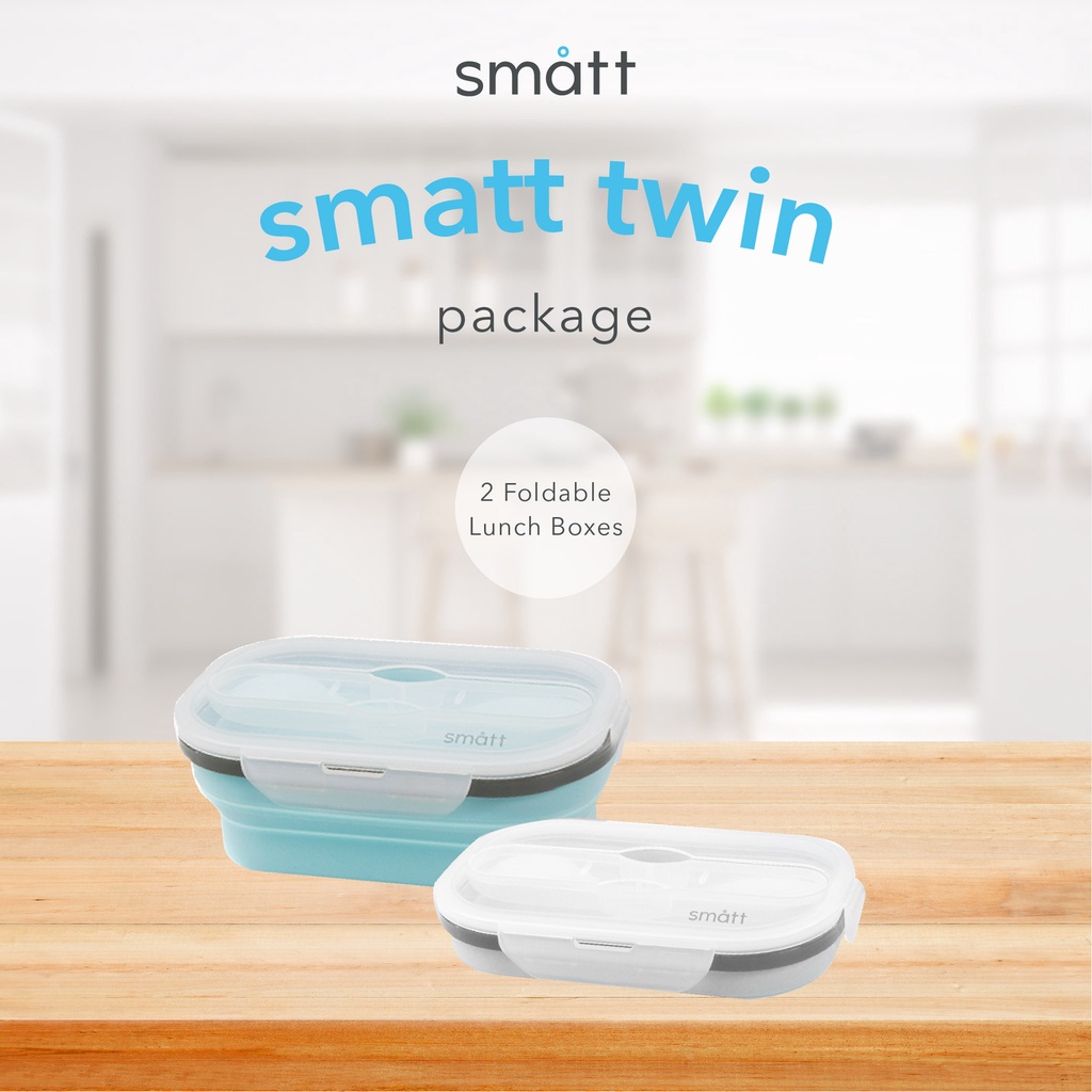 Jual Smatt Twin Package - Smatt Foldable Lunchbox 2PCS | Shopee Indonesia