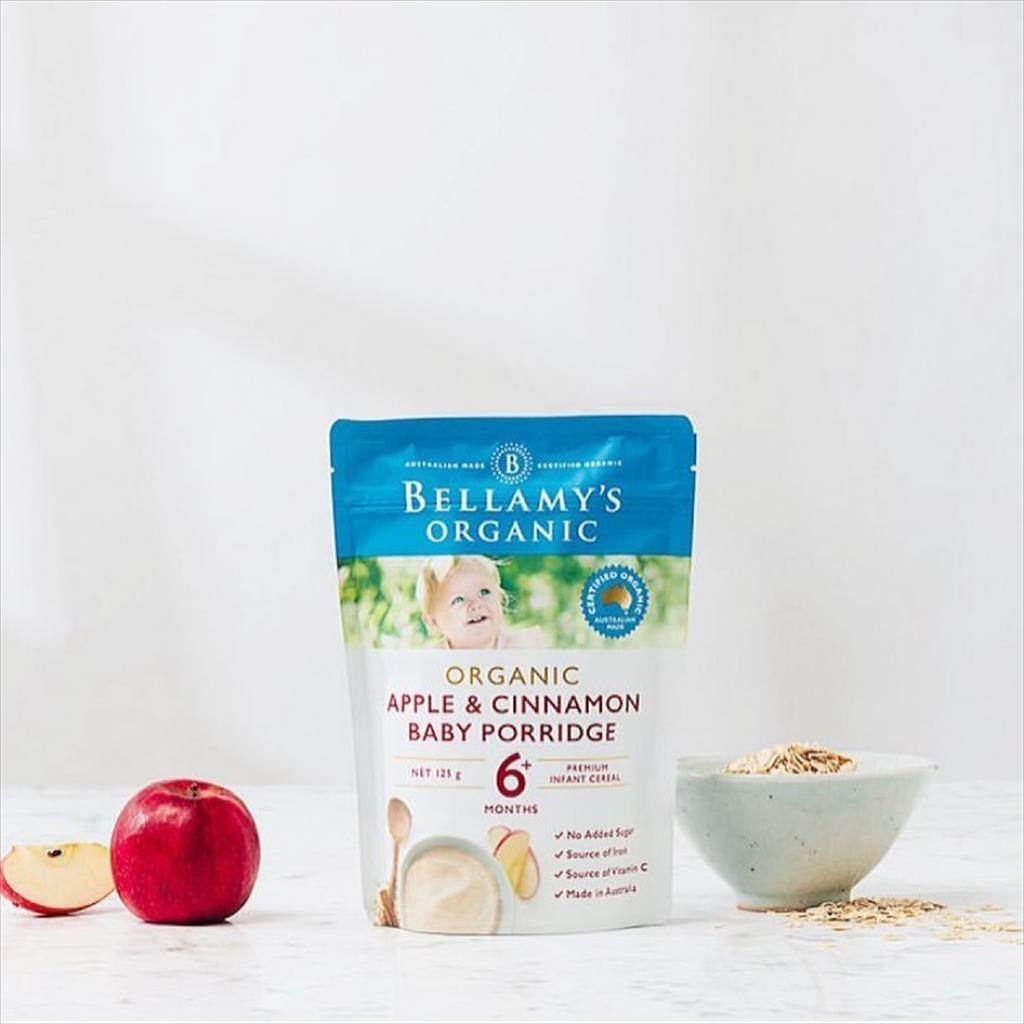 Jual Bellamys Organic Cereal Apple Cinnamon Baby Porridge 125g | Shopee ...