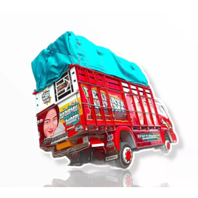 Jual mobil oleng miniatur truk oleng kayu asli termurah variasi terpal ...