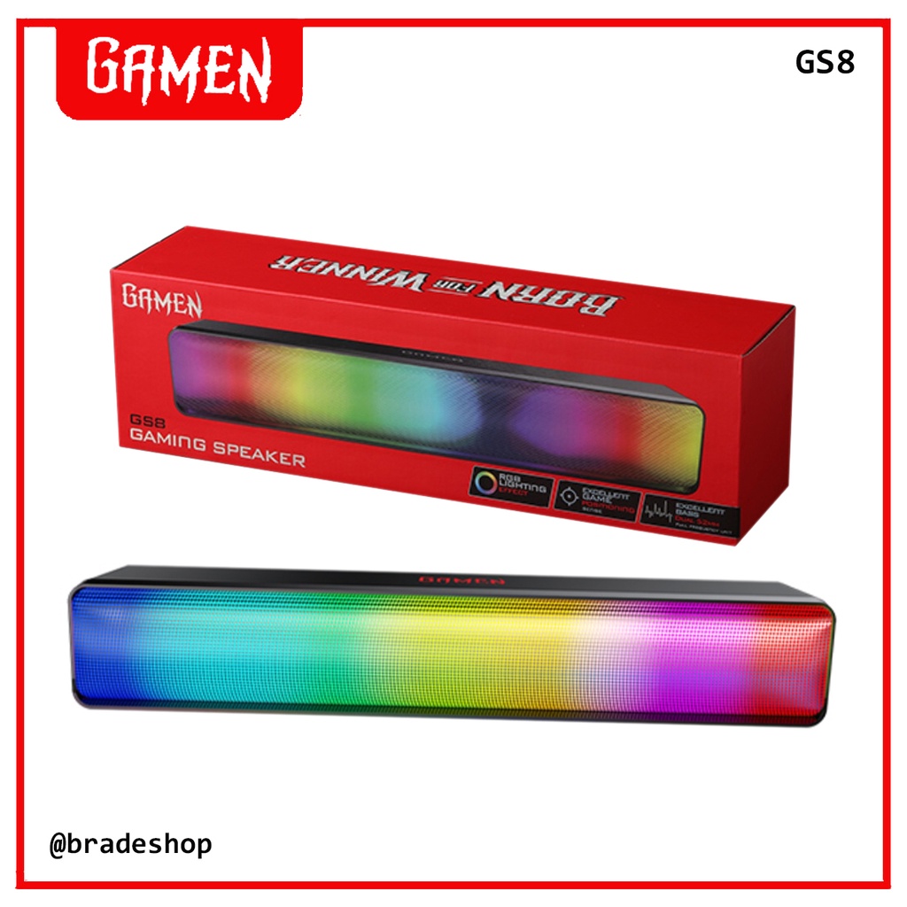Jual Speaker Gaming Gamen GS8 E-Sports Soundbar RS300/ Speaker ...