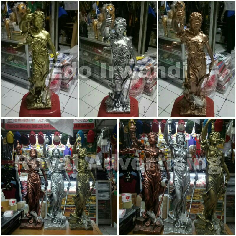 Patung Dewi Themis - Lady of Justice Patung Dewi Keadilan Ukuran 75 cm ...