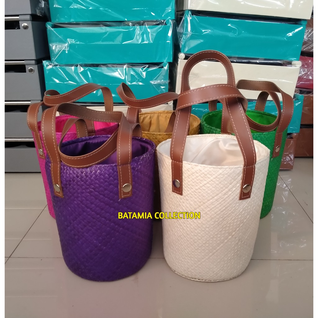 Jual Tas Parcel Pandan Tali Vinyl Isi 3 Toples Keranjang Hampers ...