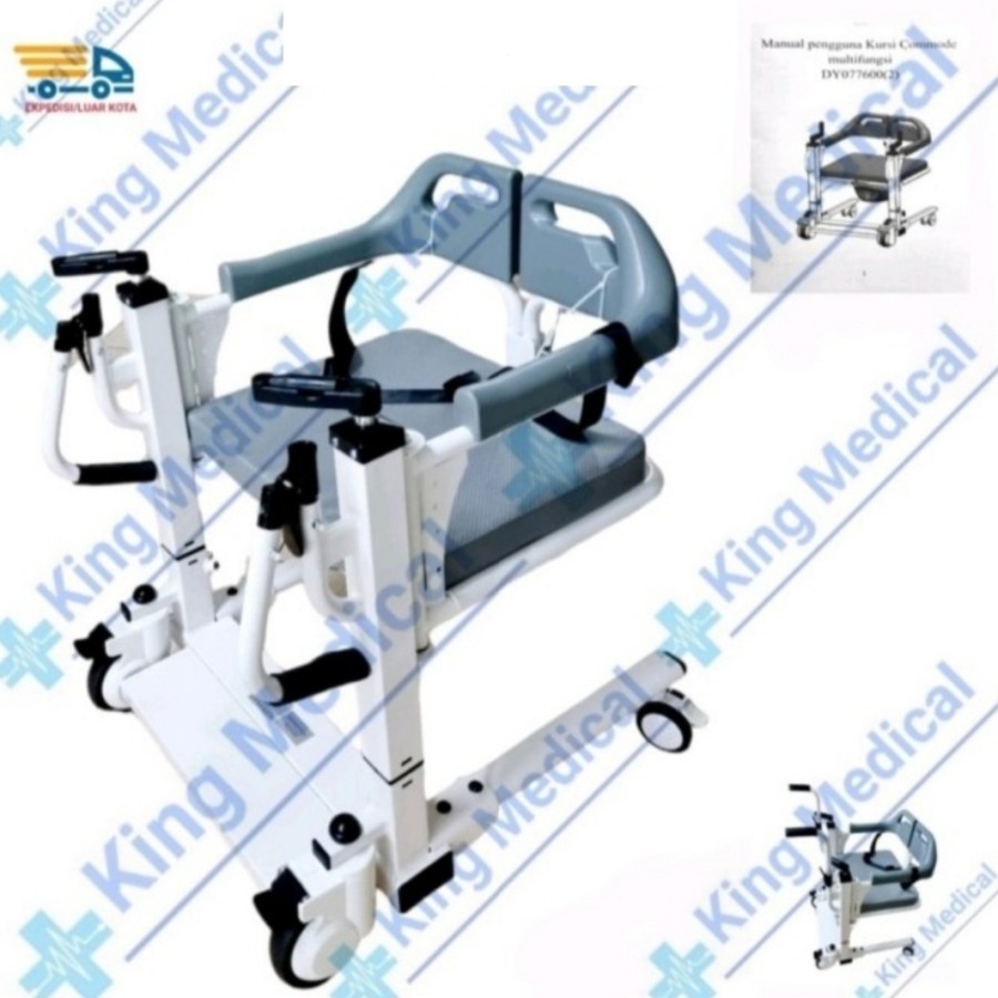 Jual Kursi Roda Transfer Pasien BAB Commode Chair Transport Semi ...