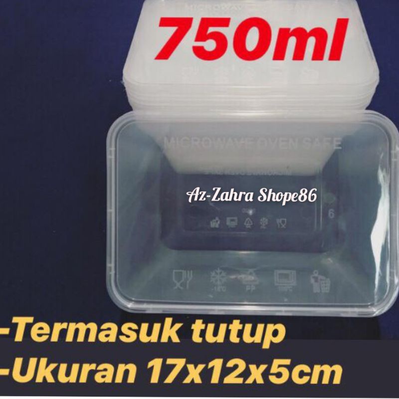 Jual Thinwall 750 ml/Kotak Makan Bening/Box Makanan/Container Makanan ...