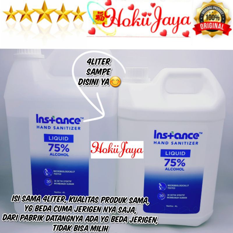 Hand Sanitizer Instance Spray / Liquid 4 L / 4 liter by Kino ALCOHOL 75 ...