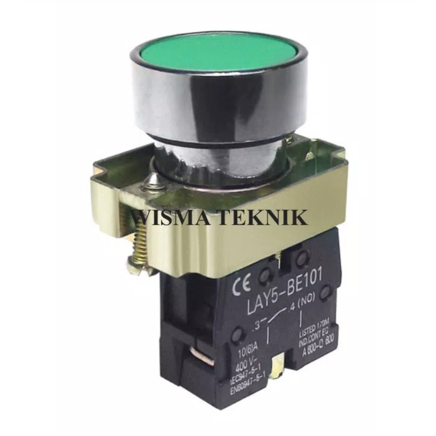 Jual Push Button Hijau / Green NO FORT LAY5-BA31 | Shopee Indonesia
