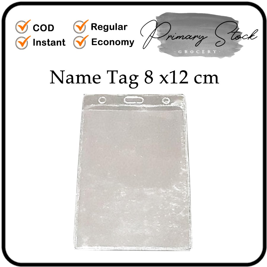 Jual Name Tag Plastik Potrait 8 x 12 cm Plastik Panitia Plastik Kartu ...