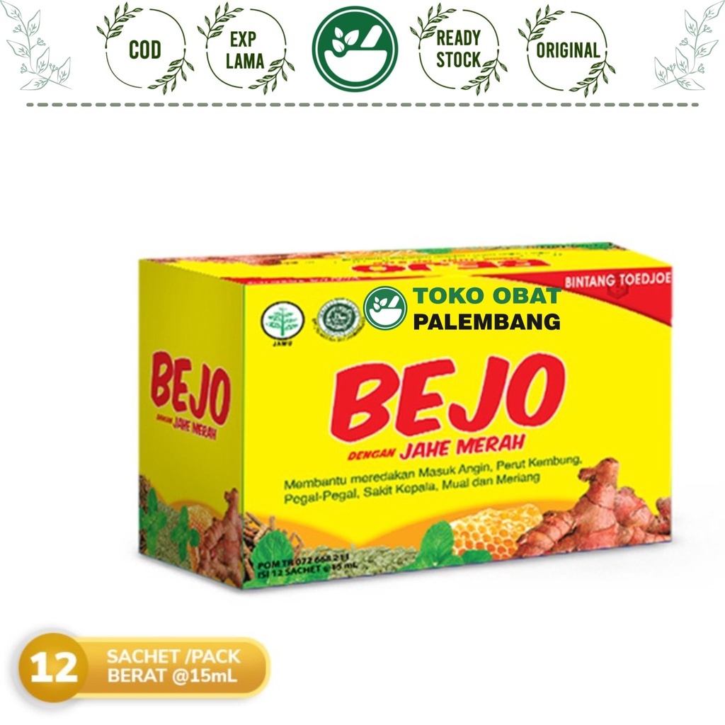 Jual BEJO JAHE MERAH 12 SACHET BINTANG TOEDJOE MASUK ANGIN BINTANG ...