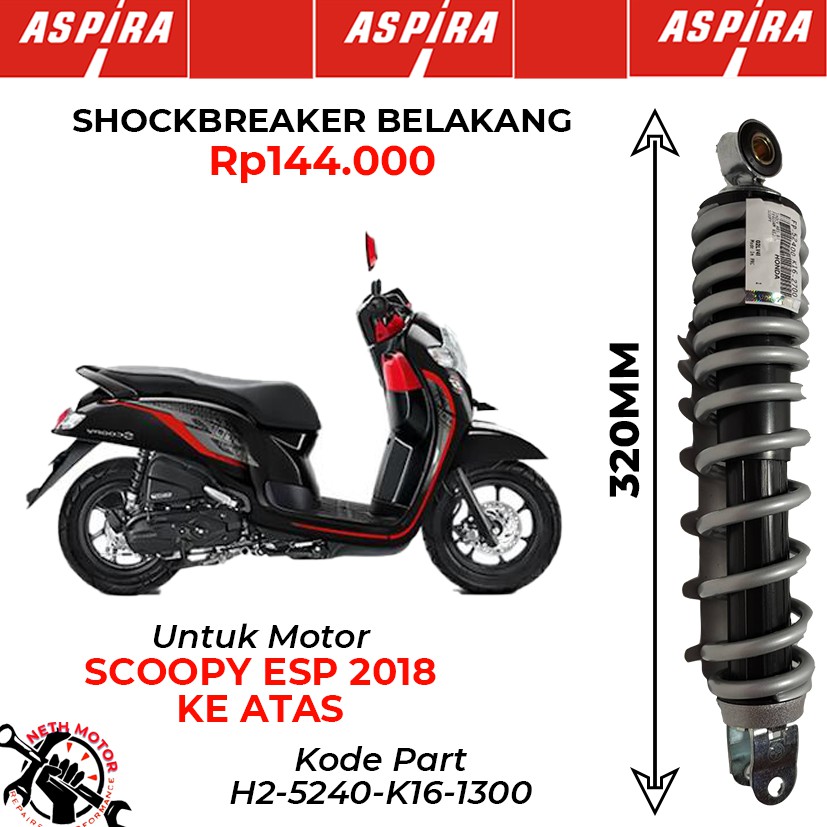 Jual Shockbreaker Shock Belakang ASPIRA SCOOPY FI ESP - K16 | Shopee Indonesia