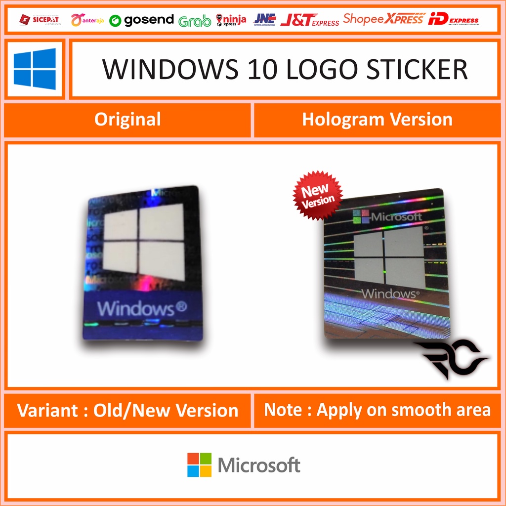 Jual Stiker Logo Windows 10 Hologram Original Sticker Terbaru | Shopee ...