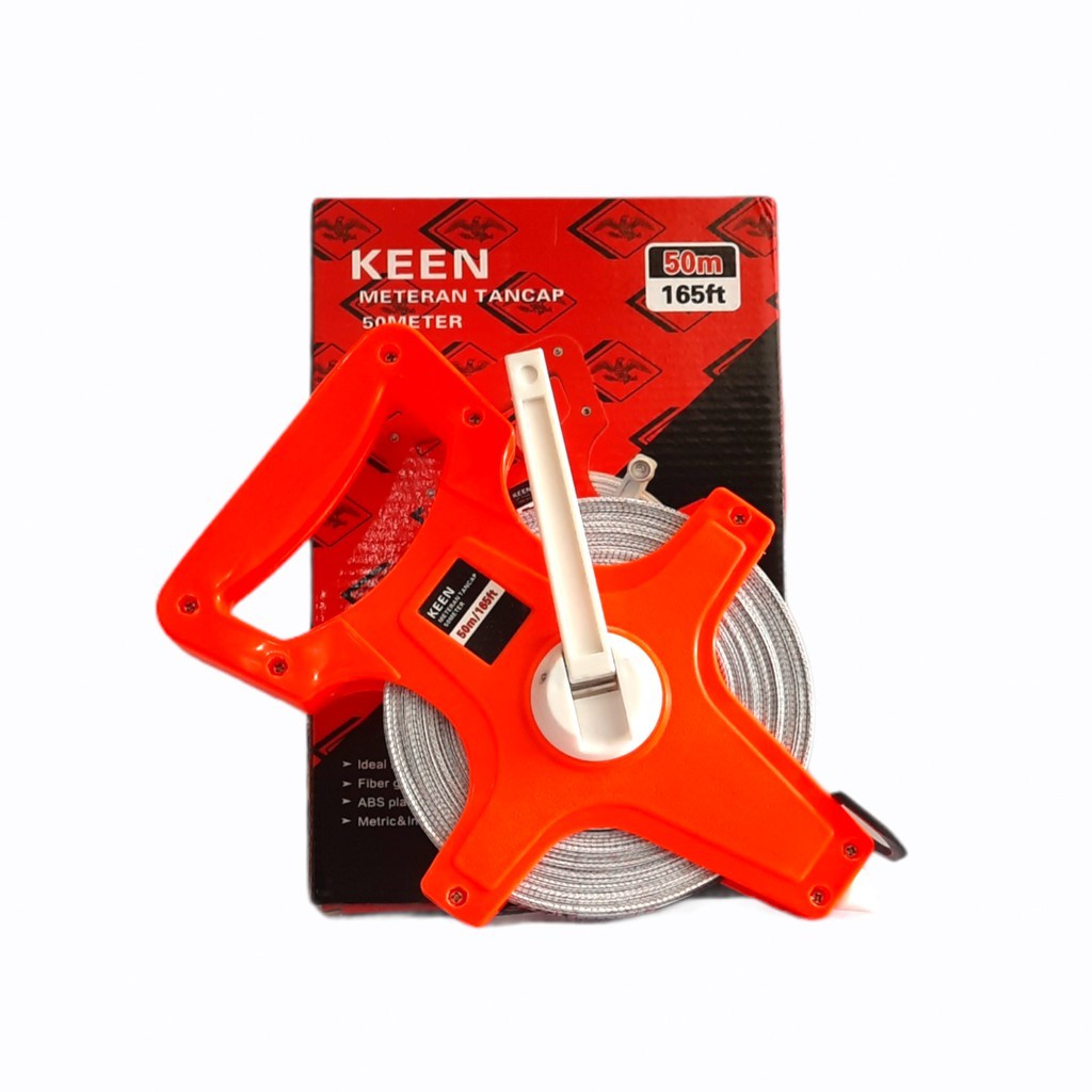 Jual Meteran Tancap 100M - Meteran Roll Fiber FRT / KEEN 100 mtr ...