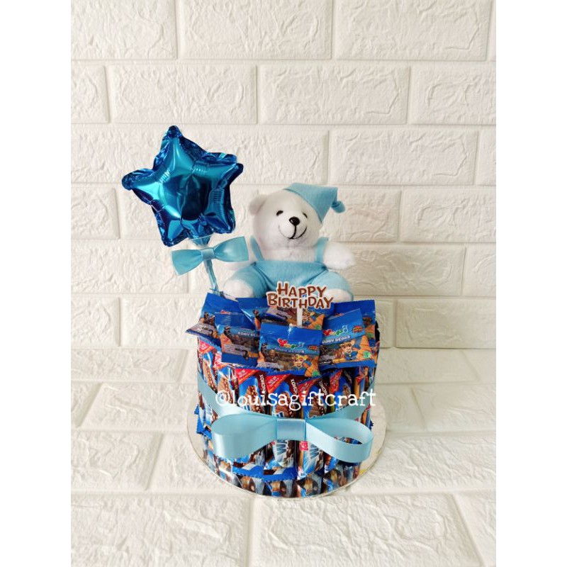 Jual snack tart /kue ulang tahun dari snack /kue ulang tahun/snack ulang tahun/snack birthday ...