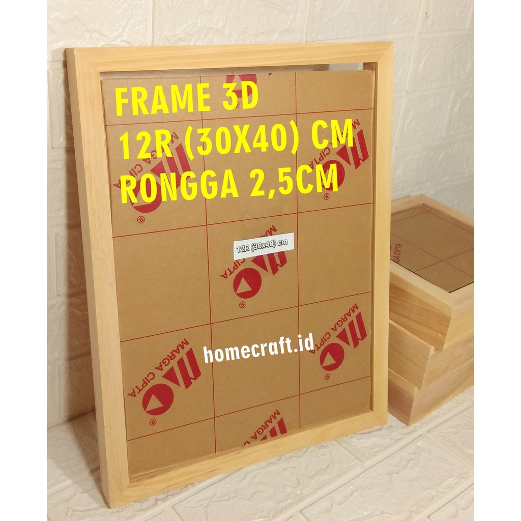 Jual Ready Stok Figura / frame foto / Bingkai Kayu 3D ukuran 12R ...