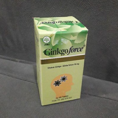Jual GINKGO FORCE (BOTOL 60 TABLET) EKSTRAK GINKGO-BILOBA FOLIUM 50 MG ...