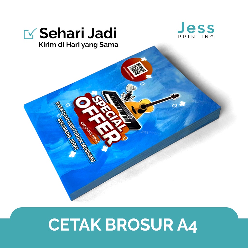 Jual Cetak Brosur Flyer A4 Murah Sehari Jadi 1 atau 2 sisi Bahan Art Paper Mengkilap | Shopee ...