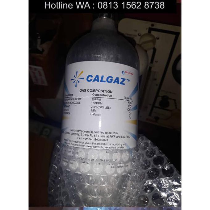 Jual Span Gas Untuk Kalibrasi Gas Detector Mix Gas H2S,Co,Lel,O2 (34 ...