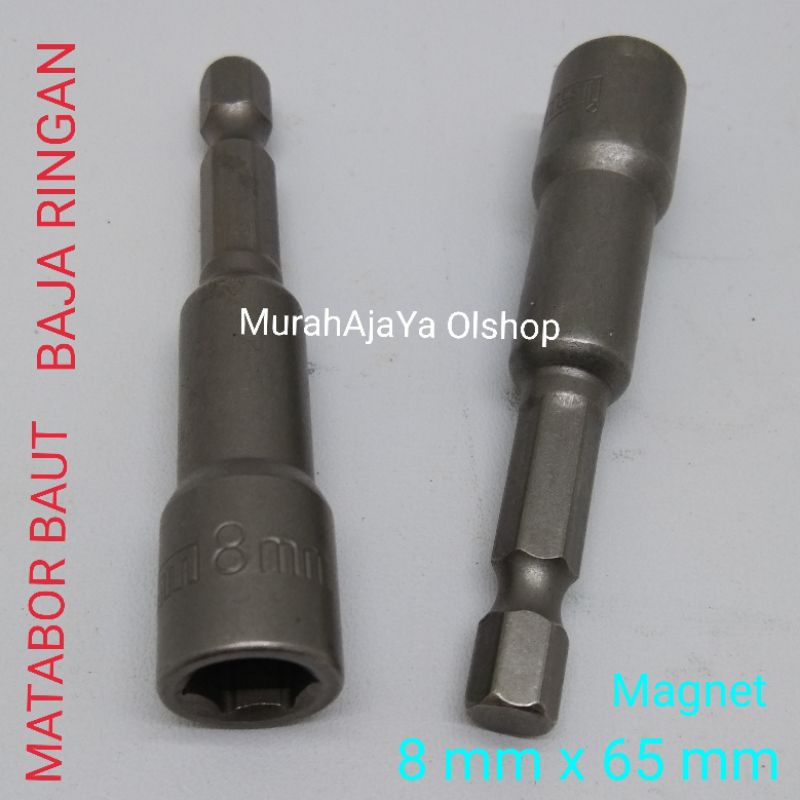 Jual MATA BOR BAUT BAJA RINGAN / ROOFING MAGNETIC SOCKET 8mm x 65mm ...
