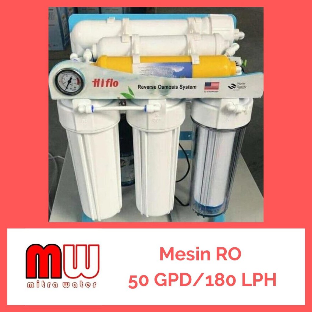 Jual Mesin RO Reverse Osmosis 50 GPD Setara 180 LPD-(BACA DESKRIPSI DULU SEBELUM CHECKOUT ...