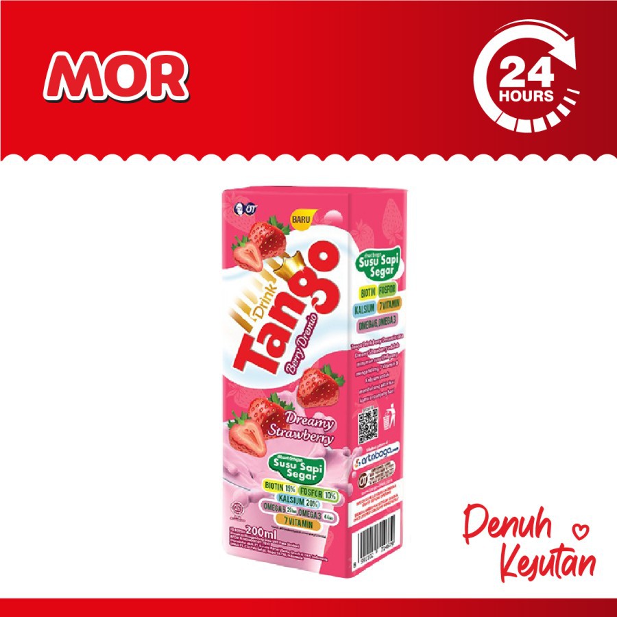 Jual TANGO DRINK Susu Sapi Segar UHT #JADIJUARA 200 ml - Strawberry ...