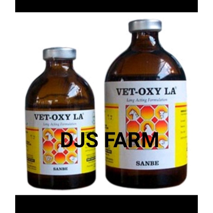 Jual Vet Oxy LA 50ml 100ml Sanbe Obat Antibiotikk Long Acting Vetoxy LA ...