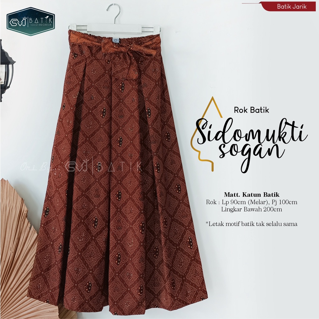 Jual Rok Batik Coklat Hitam Model Klok Pinggang Karet ORI SVJ Solo ...