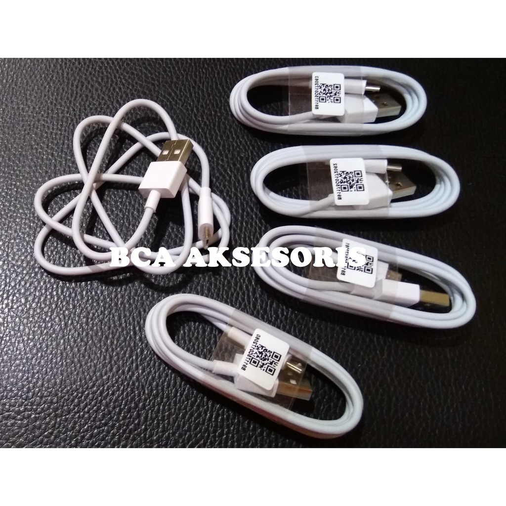 KABEL DATA XIAOMI PUTIH COLOKAN MICRO USB - XIOMI WHITE V8 ORIGINAL 100 ...