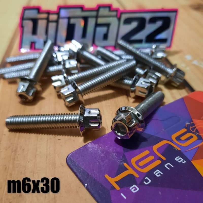 Jual baut 10 probolt 6x30 stainless model GS1 (gear 2 kunci) by heng thailand drat 10 panjang ...