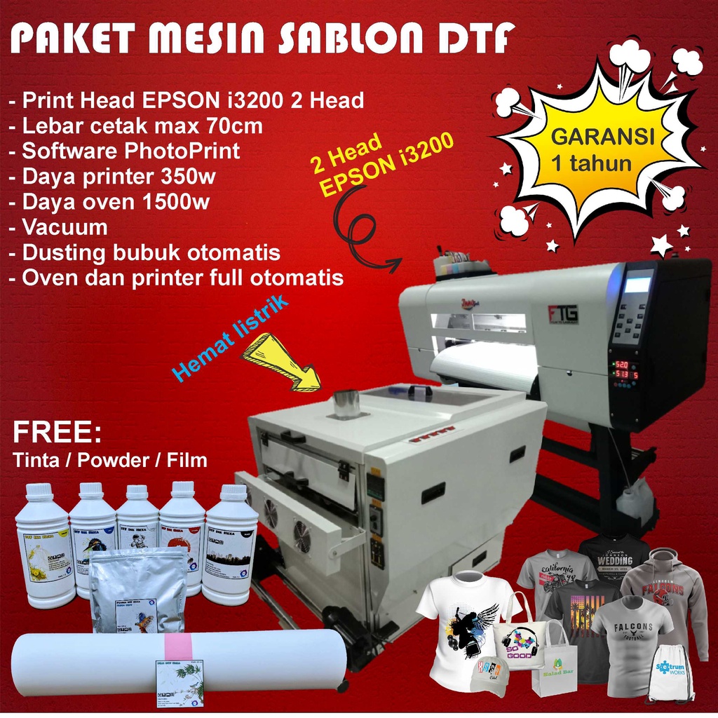 Jual Paket Mesin Printer Sablon DTF 60cm | Shopee Indonesia