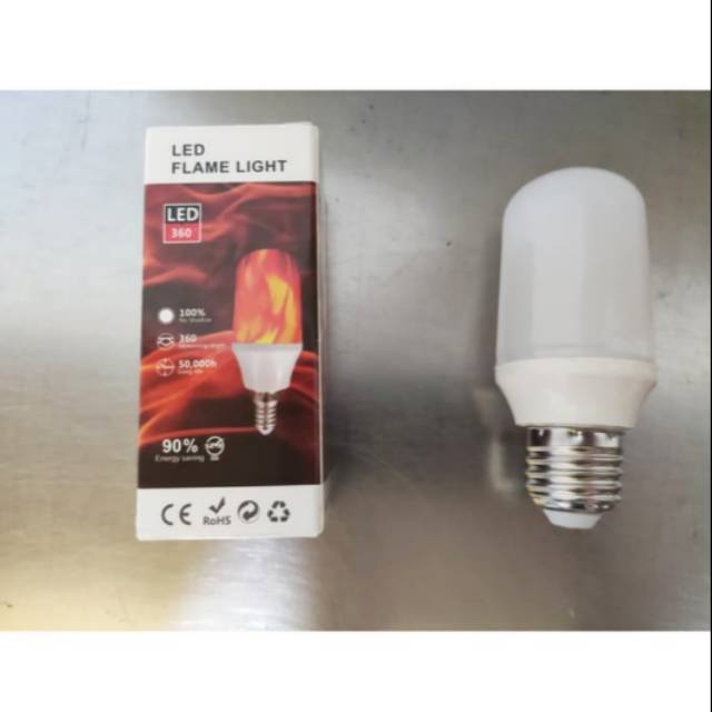 Jual Lampu Api LED / Bohlam obor kecil E27 3w Flame bulb kecil ...