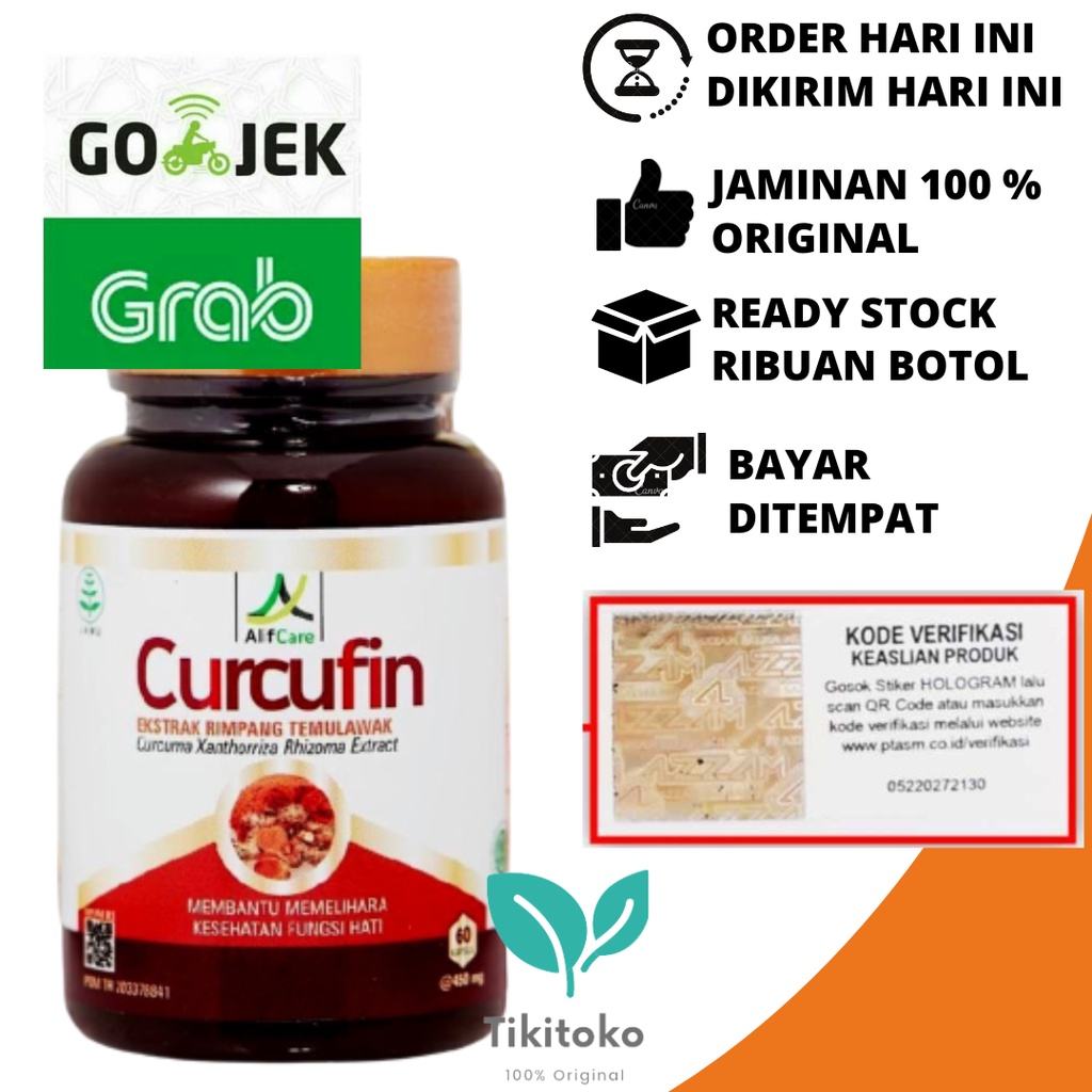 Jual Kapsul Temulawak Original BPOM CURCUFIN 60 KAPSUL Asli Obat ...