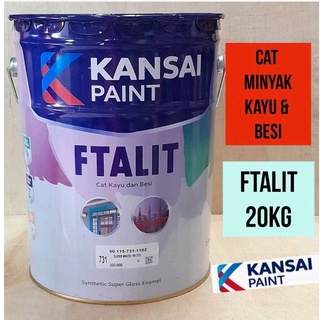 Jual FTALIT 20kg Cat Minyak Kayu & Besi Super White 731 Warna Gloss ...