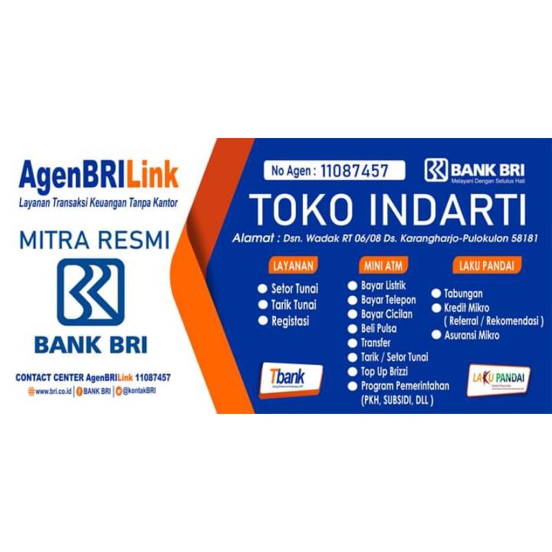 Jual Spanduk ATM agen BRILINK/Banner BRI LINK berkualitas | Shopee ...