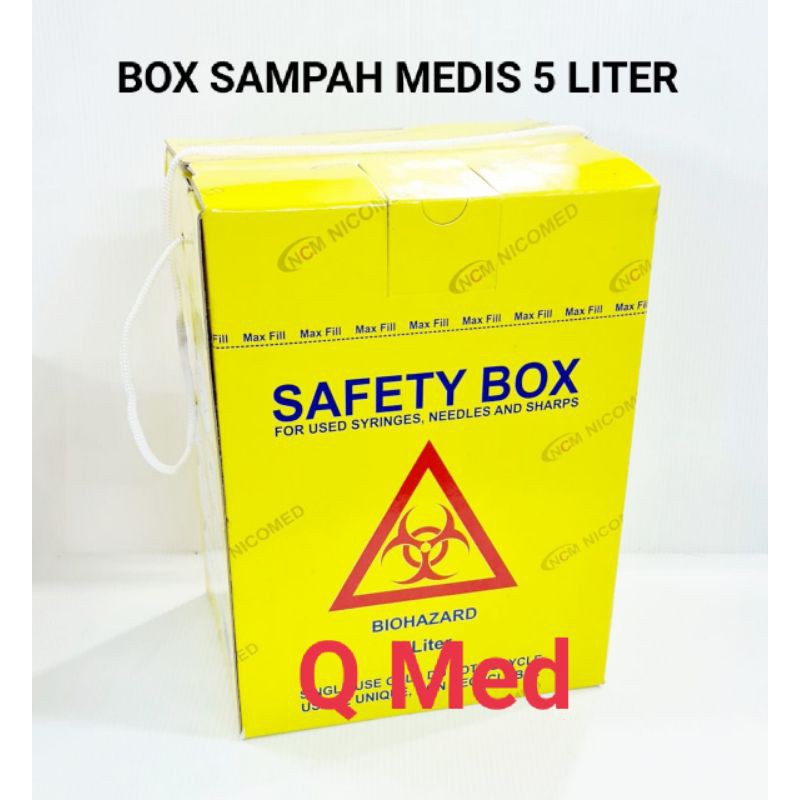 Jual Kotak Sampah Medis 5 Liter Safety Bio Box Hazard | Shopee Indonesia