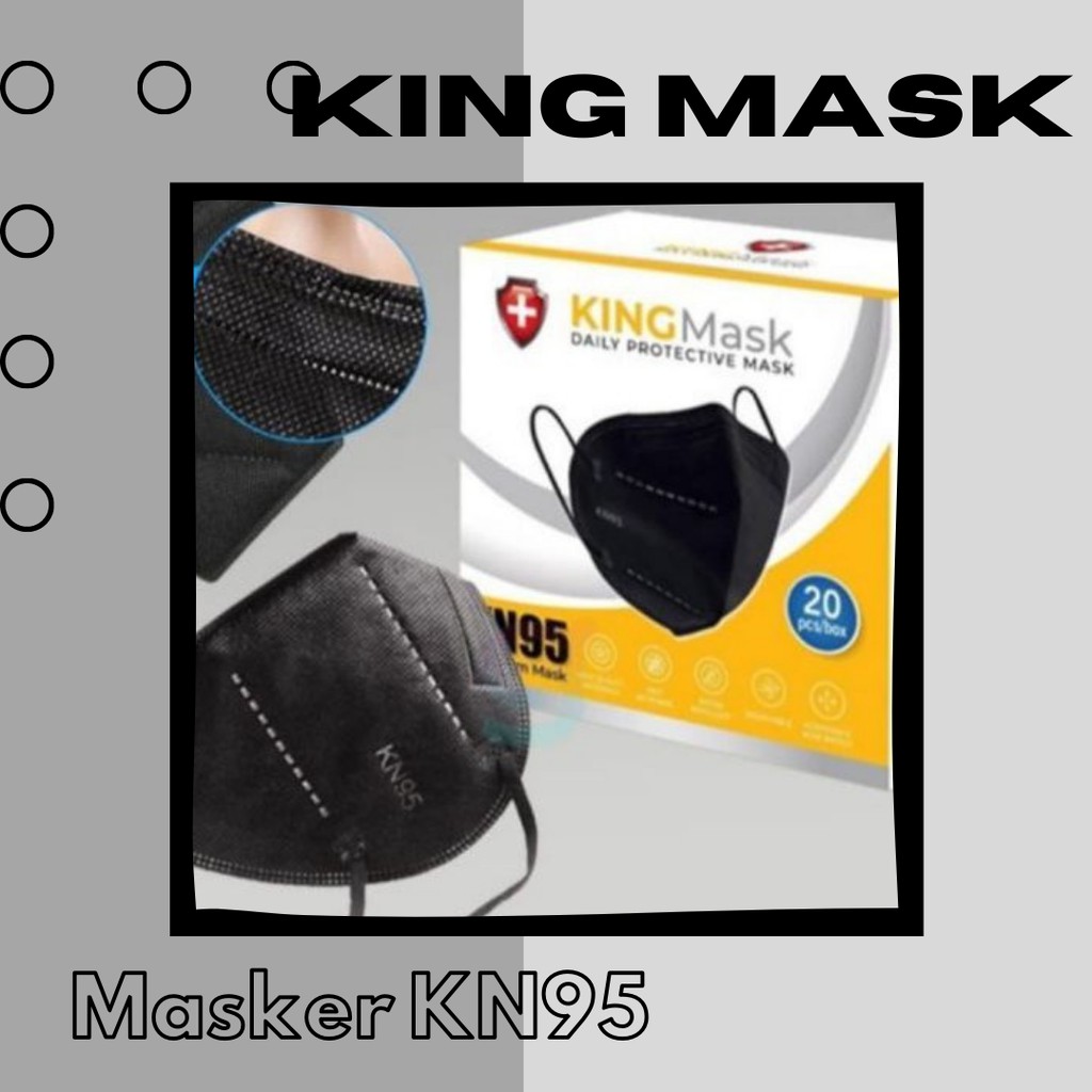 Jual MASKER KN95 KING MASK (BLACK) Indonesia|Shopee Indonesia