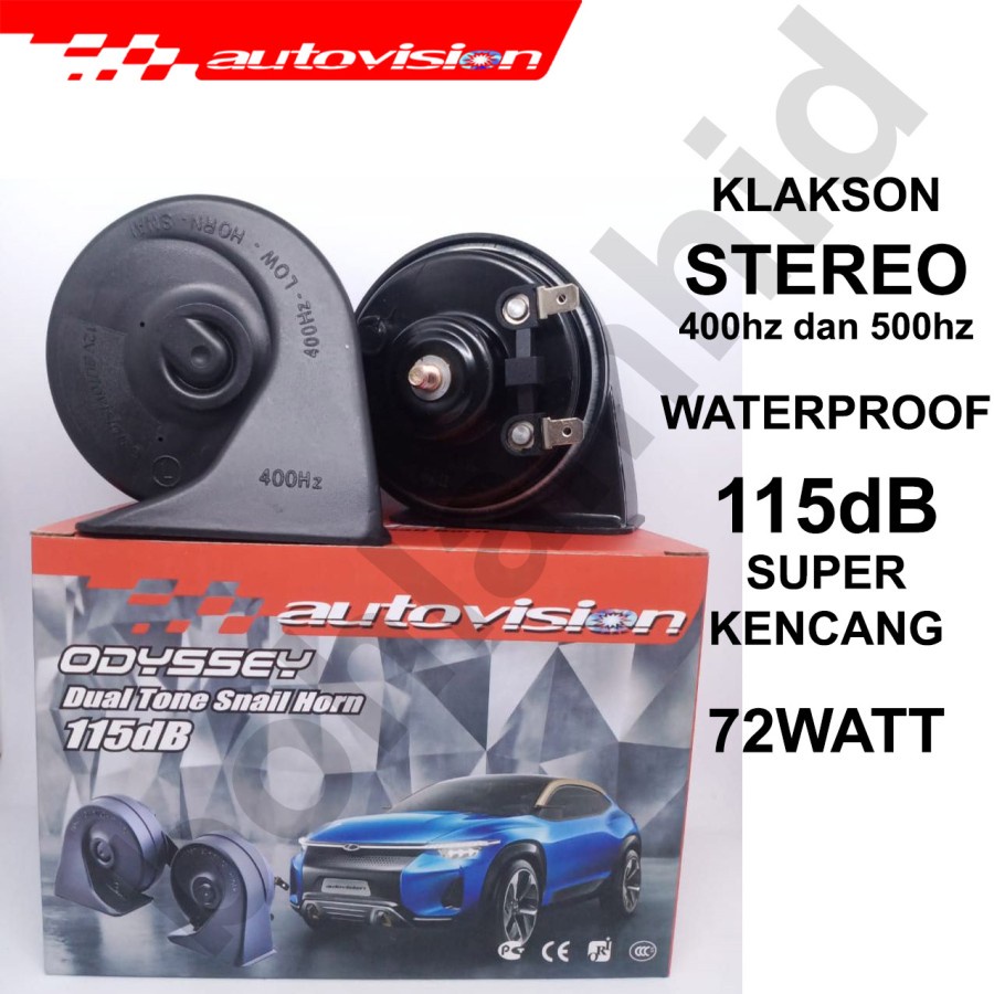 Jual Klakson Keong Stereo Autovision ODYSSEY (mobil dan motor) 115dB | Shopee Indonesia