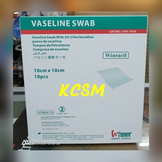 Jual Vaseline Swab 10x10cm /Kasa Steril Vaseline (Seperti Supratul ...