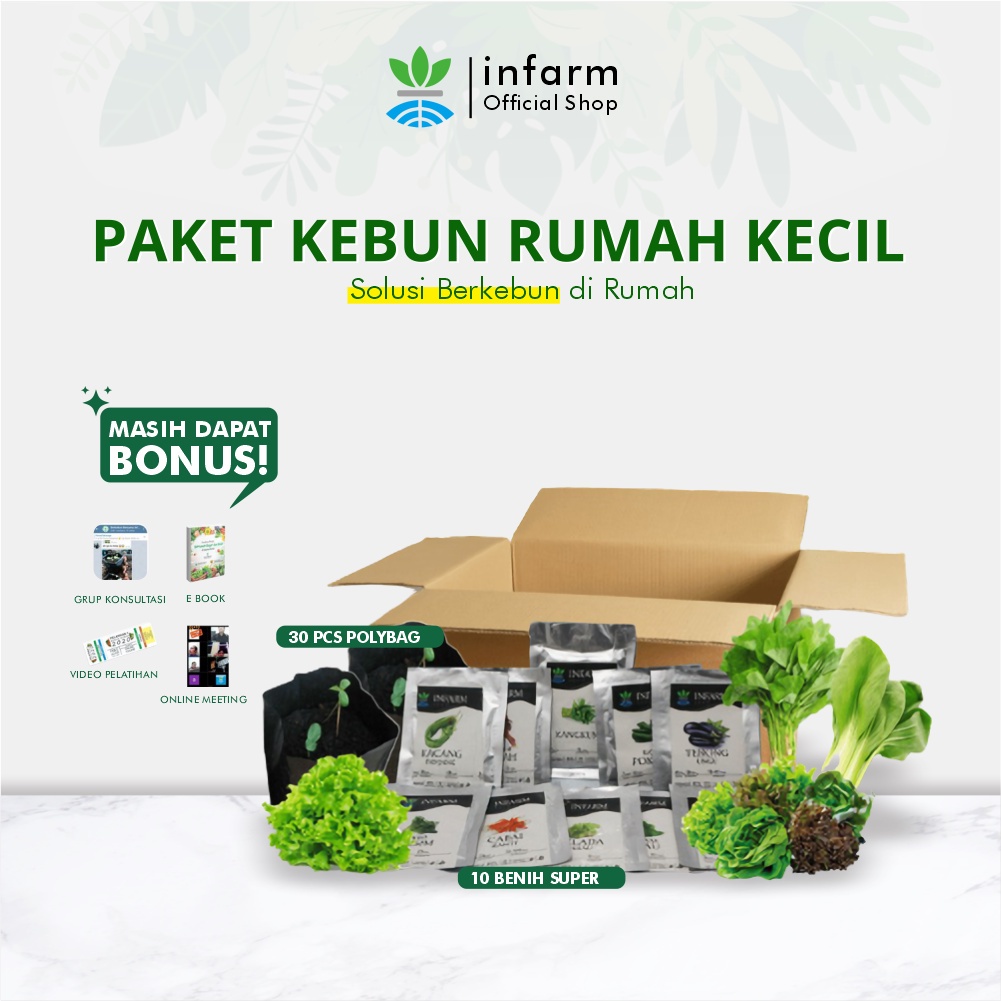 Jual INFARM - Paket Kebun Rumah Kecil 10 Benih Super Sayur Daun Buah ...
